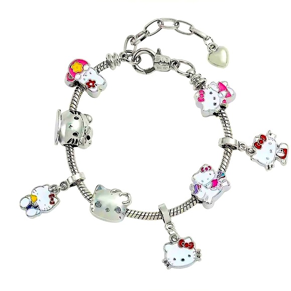 Hello Kitty | Jewelry | Sanrio Hello Kitty Charm Interchangeable Bangle Bracelet | Poshmark